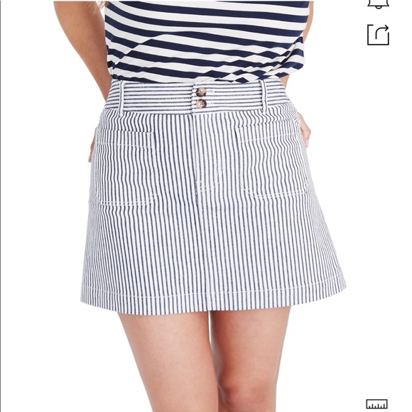 Madewell | Skirts | Madewell Railroad Stripe Aline Mini Skirt | Poshmark